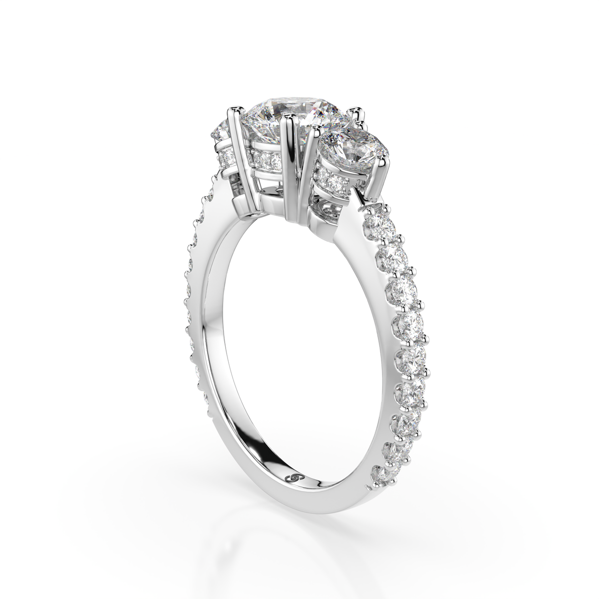 Mabel 3 Stone Diamond Engagement Ring – Segen Luxury