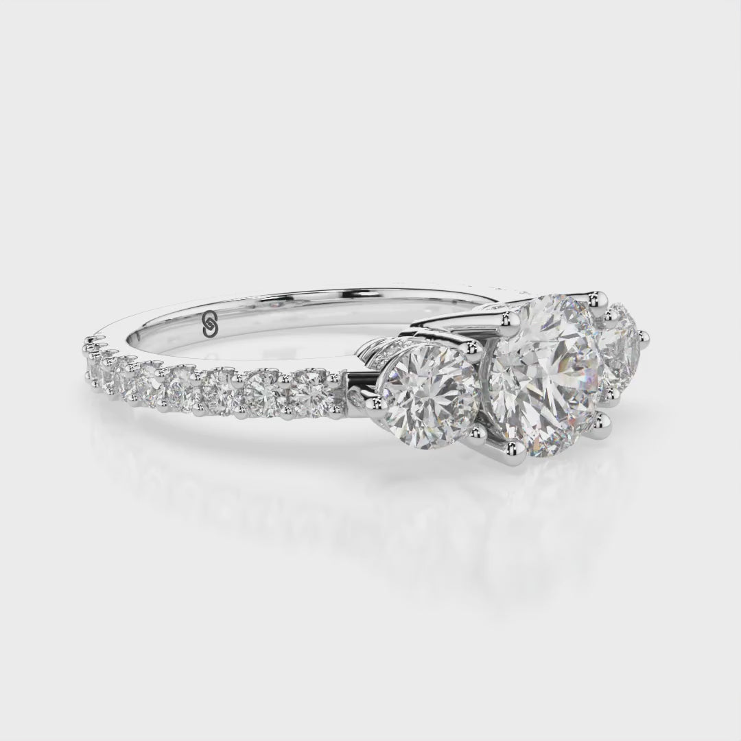 Mabel 3 Stone Diamond Engagement Ring – Segen Luxury